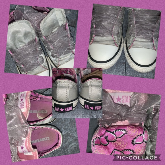 Converse | Shoes | Converse All Star Satin Double Tongue Sneaker | Poshmark